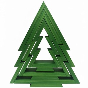 DIY Wooden Christmas Tree Nesting Set, 3 Sizes, Rustic Holiday Decor ...