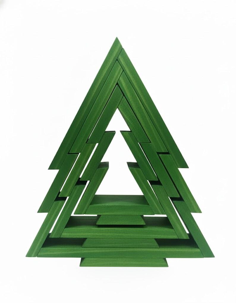 DIY Wooden Christmas Tree Nesting Set, 3 Sizes, Rustic Holiday Decor ...
