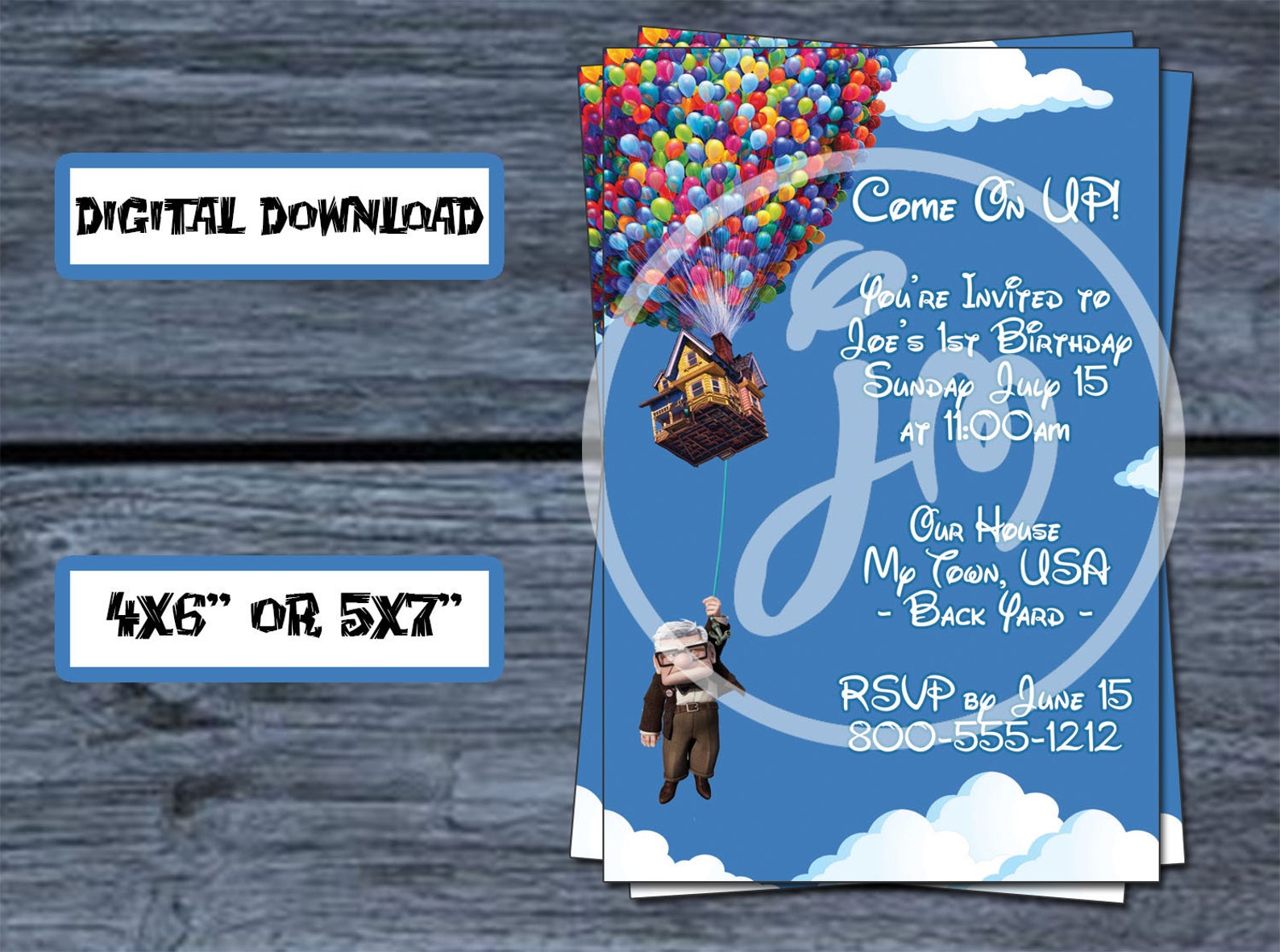 Disney Themed Birthday Invitation, Birthday Party, UP, UP, Pixar - Etsy