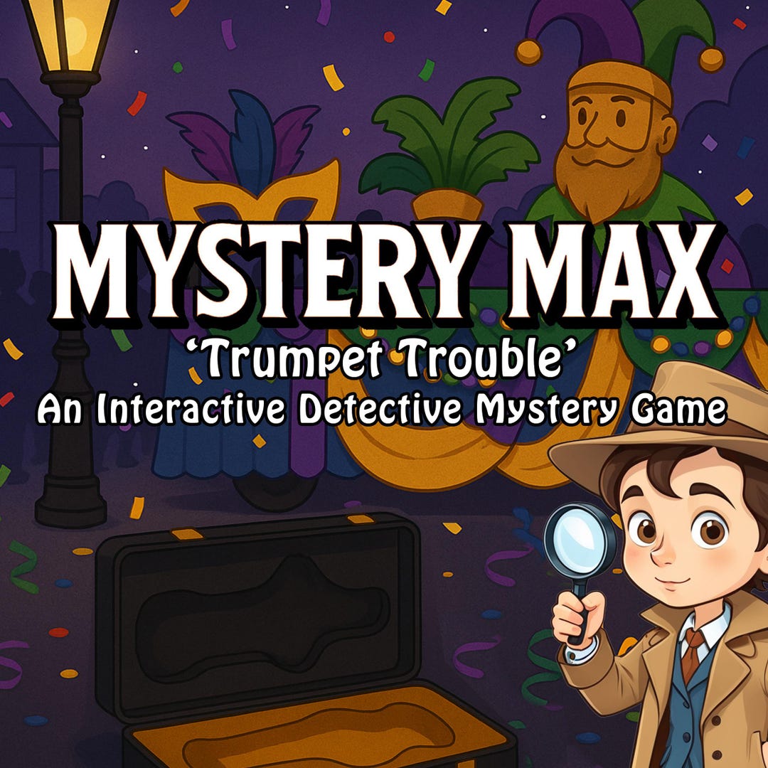 Mardi Gras Mystery Game for Kids | Interactive Party Kit | Mystery Max ...