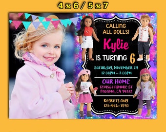 American girl invite | Etsy