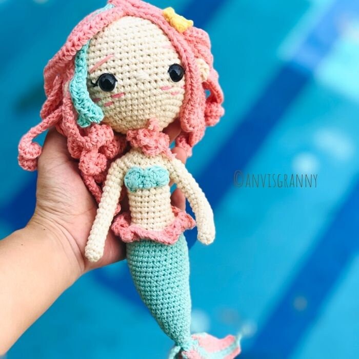PATTERN Pisces doll Amigurumi pattern Mermaid doll crochet - Etsy Nederland