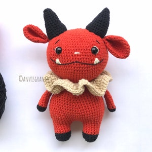 Halloween Amigurumi Devil Crochet Pattern No-sew Demon Crochet Pattern ...