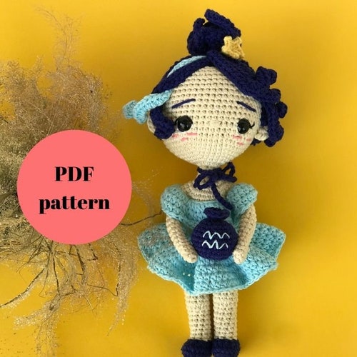 PATTERN Libra Crochet Doll Amigurumi Princess Zodiac Doll - Etsy