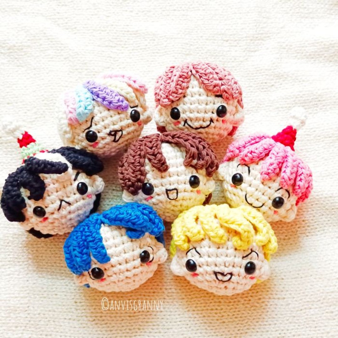 Pattern Christmas BTS Butter Amigurumi, BTS Army Kpop Crochet Doll, BTS ...
