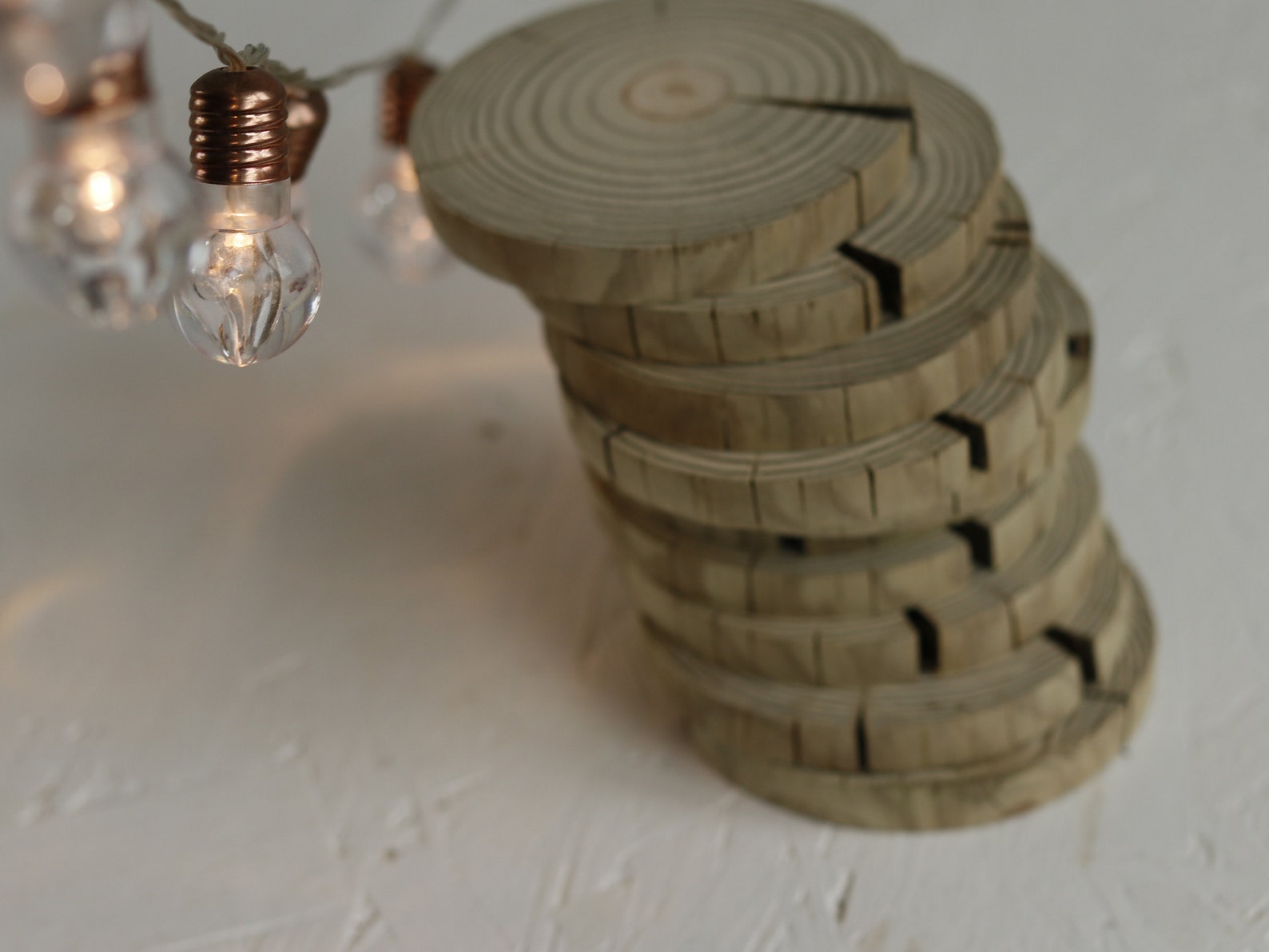 1 Eco Rustic Wood Table Decor Natural Log Coaster Placemat | Etsy