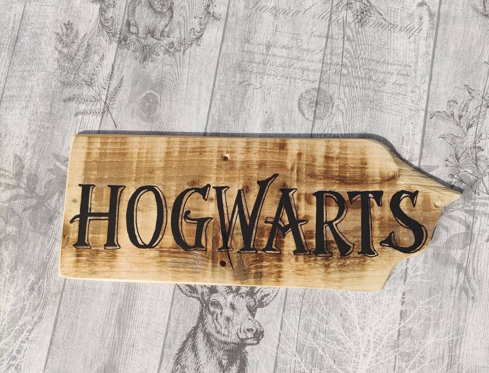 Narnia Wonderland Hogwarts Signpost Personalised Rustic Wood - Etsy
