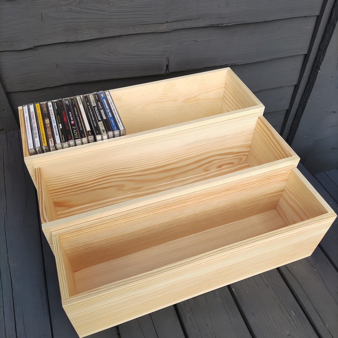 CD Storage Wooden Eco Crate Box Best Quality Natural Large Unfinished ...