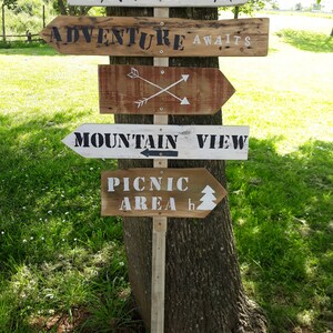 Large Personalised Signpost Unique Gift Rustic Wood Wedding Way Sign ...