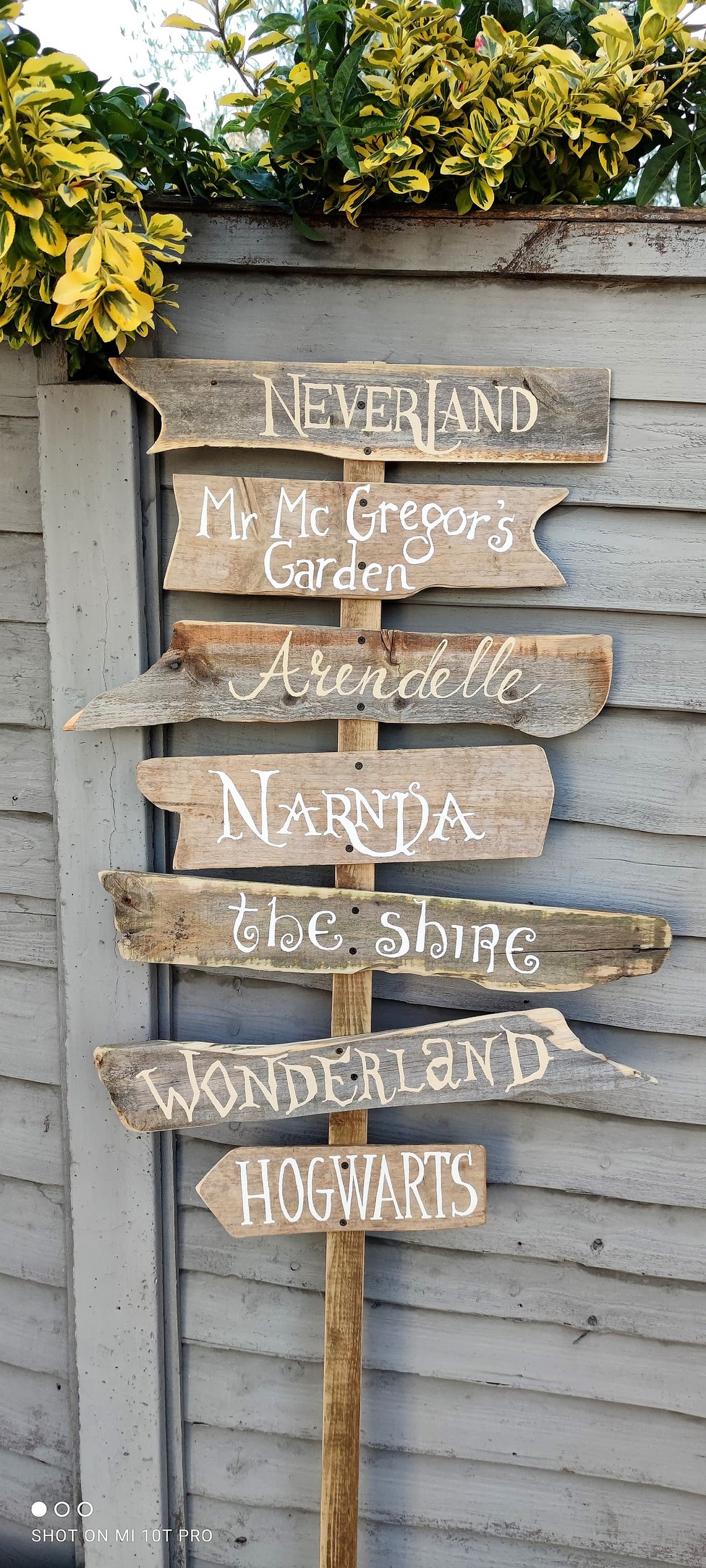 Narnia Wonderland Hogwarts Signpost Personalised Rustic Wood - Etsy