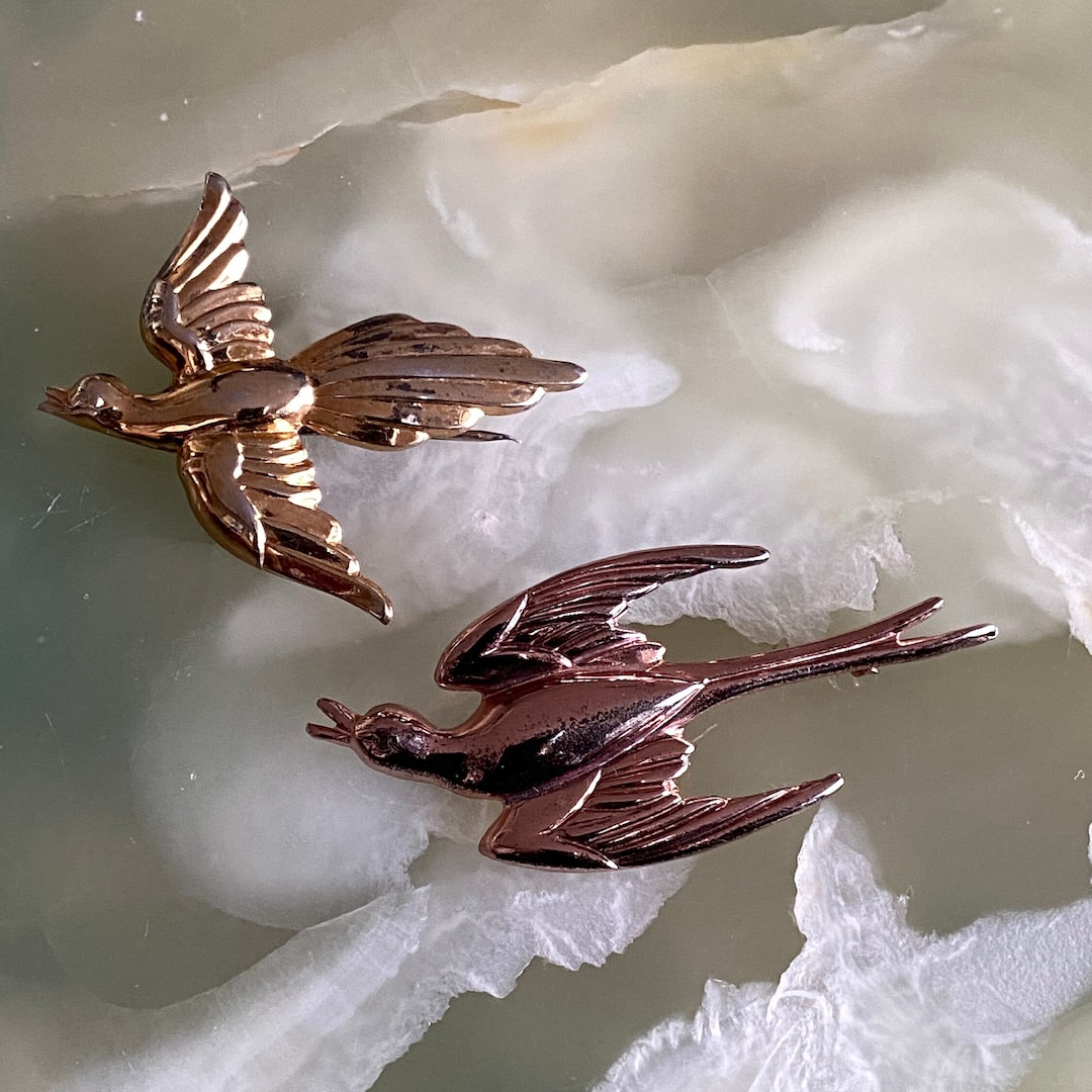 CORO STERLING BIRDS - Etsy