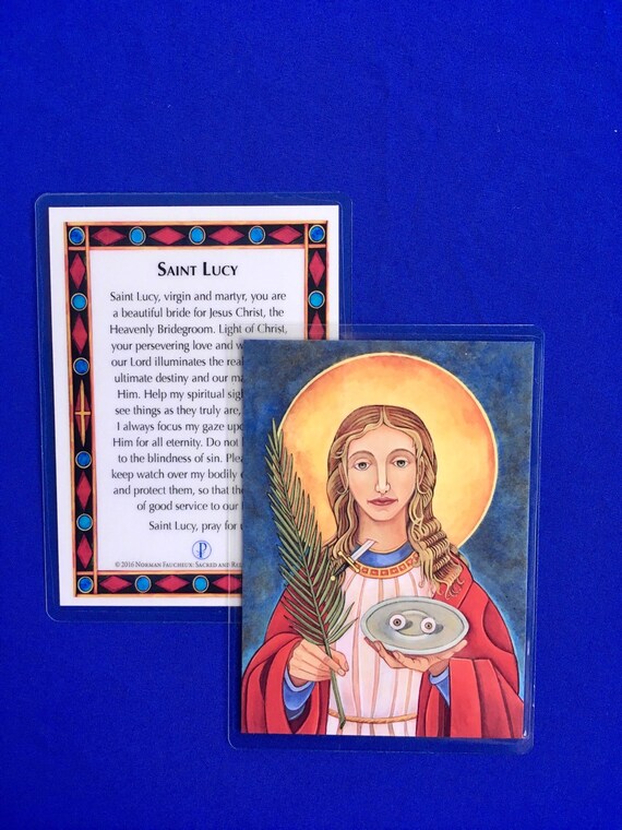 Saint Lucy Prayer Card | Etsy