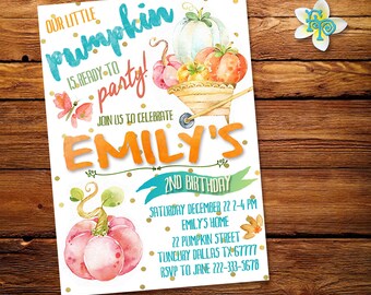 Pumpkin invitation | Etsy