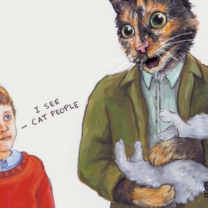 The Sixth Sense Cat Art Print - Etsy