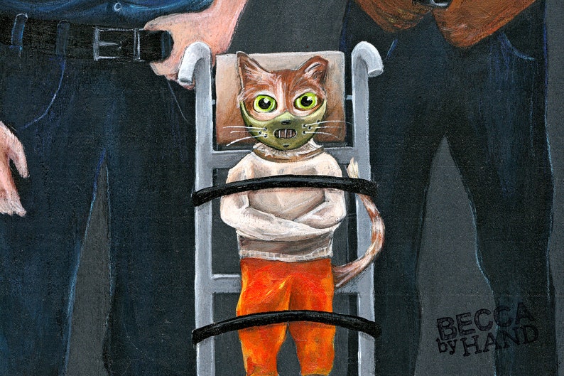 Hannibal Lecter Cat Art Print - Etsy