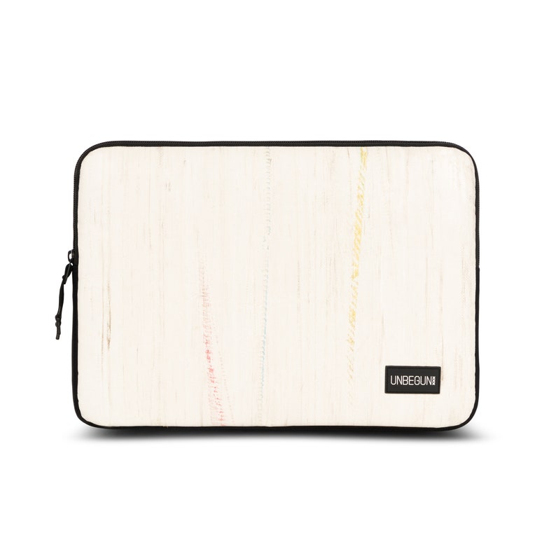 White Laptop Case From Upcycled Fabric, Sustainable Laptop Sleeve for ...