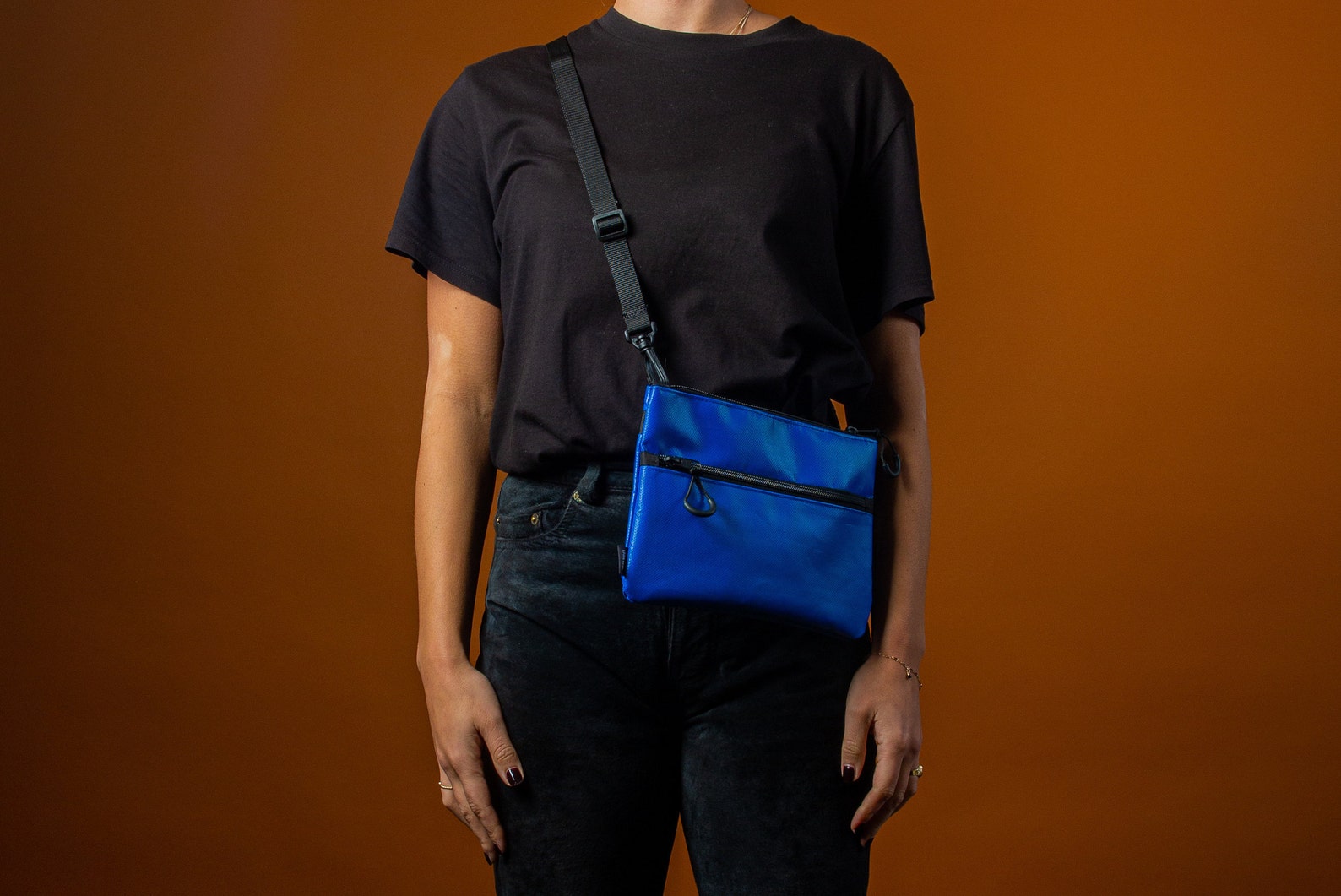 Blue Shoulder Bag From Upcycled Fabric eco Recycle Handbag | Etsy