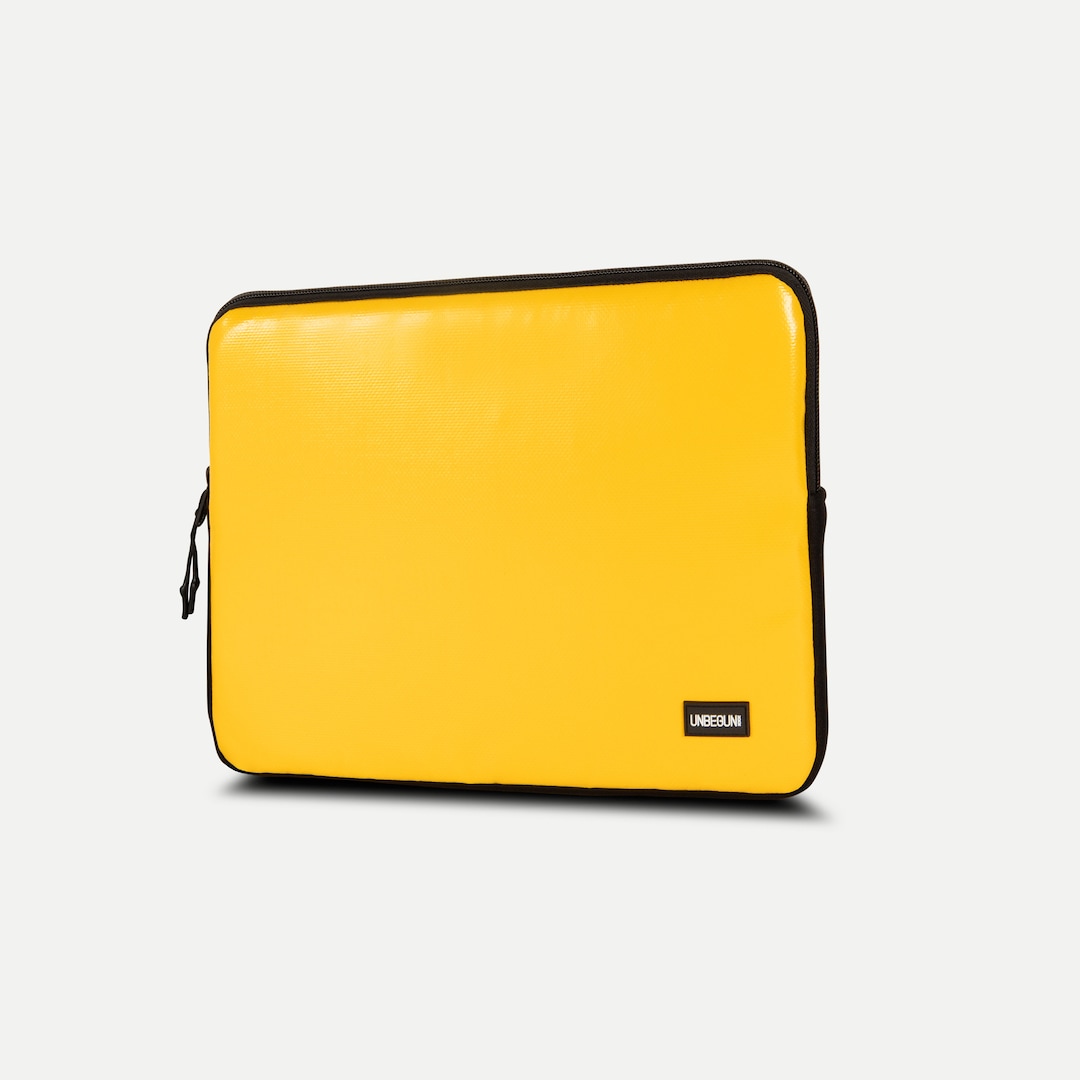 13 Inch Laptop Case From Upcycled Fabric, Yellow Laptop Sleeve for 13 ...