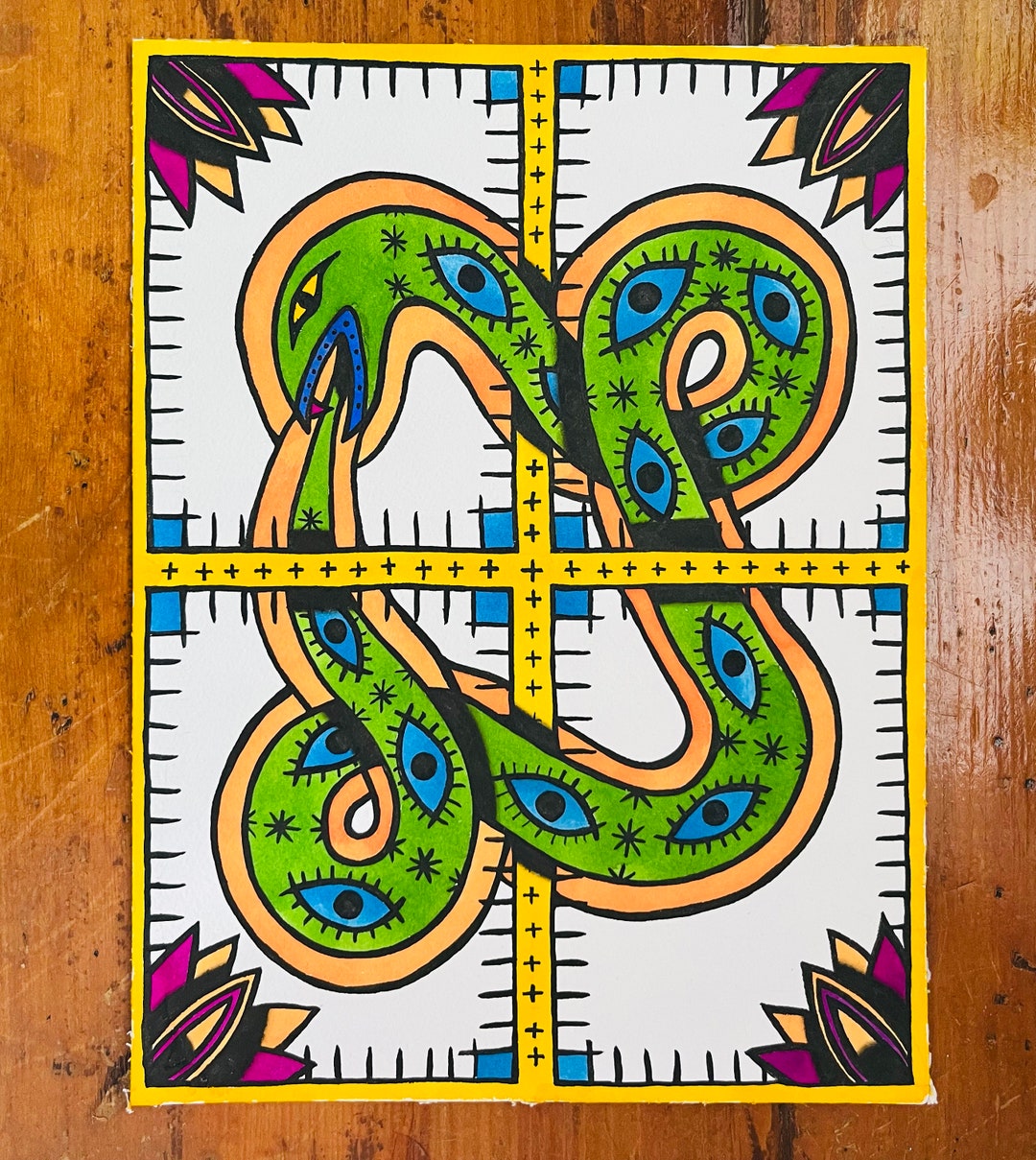 SNAKE and CROSS Esoteric Hermetic Spiritual Iconography Saint Relic ...