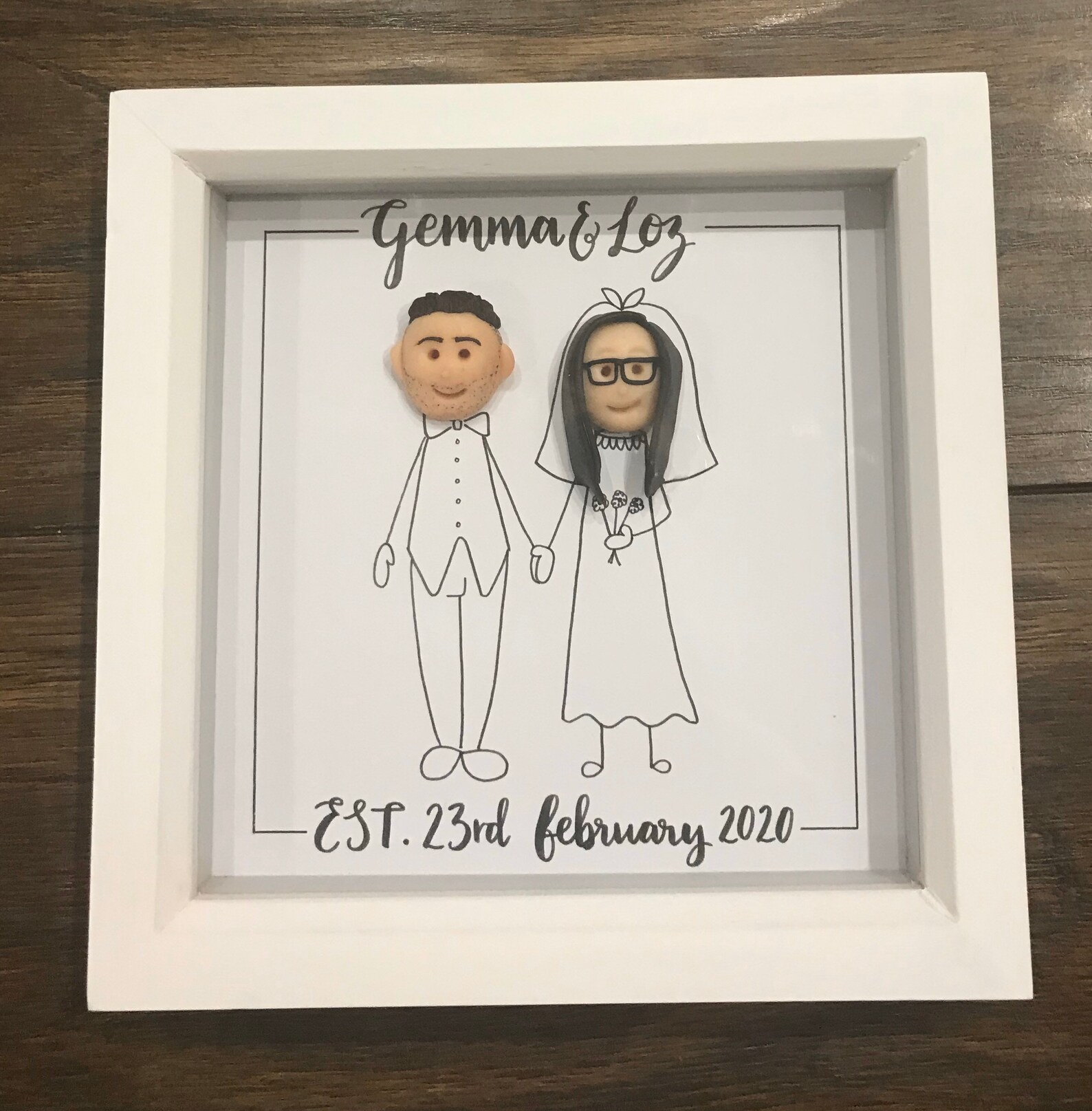 Wedding Gift Frame holding Hands | Etsy