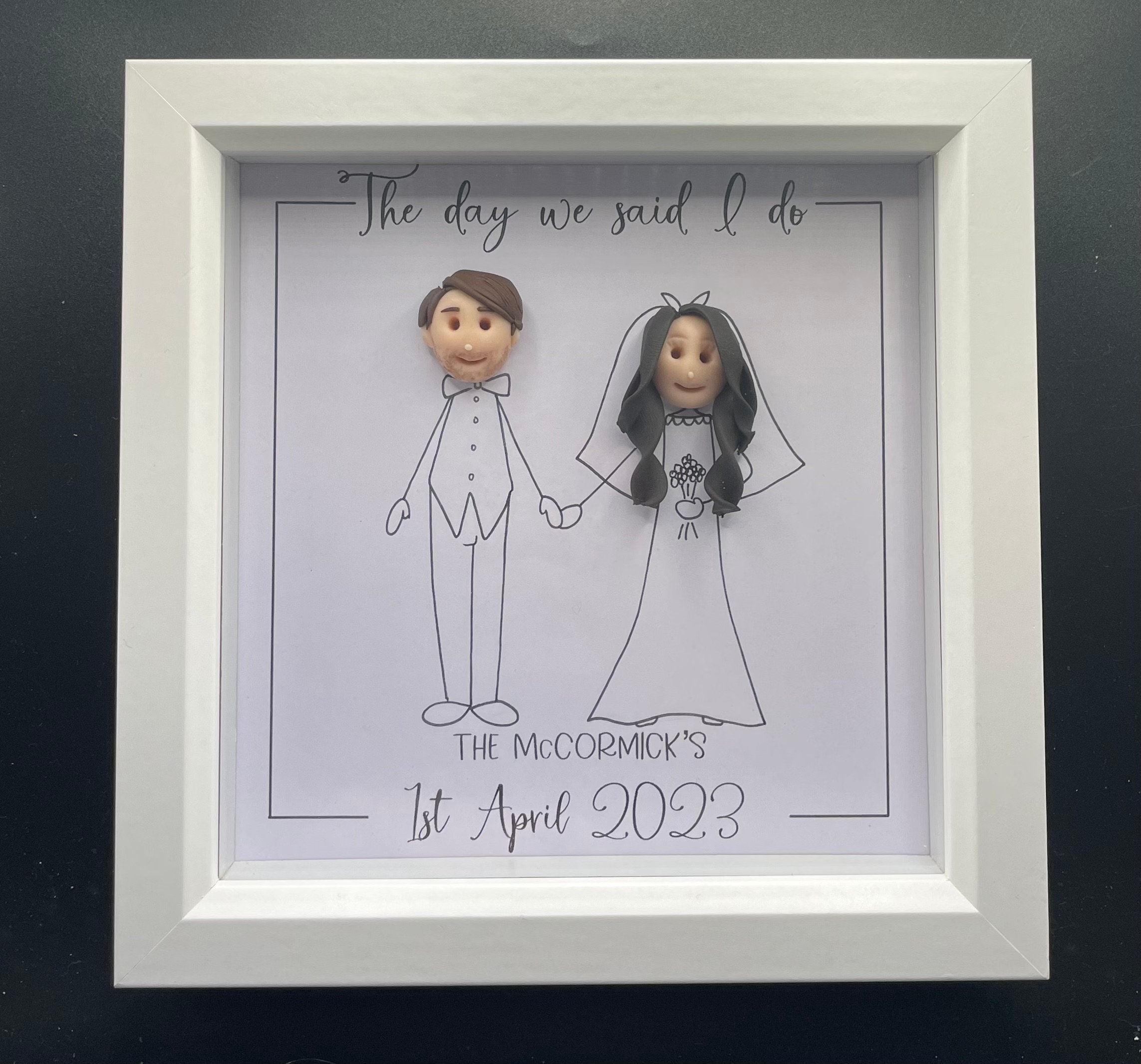Wedding Gift Frame - ‘holding Hands’ - Etsy