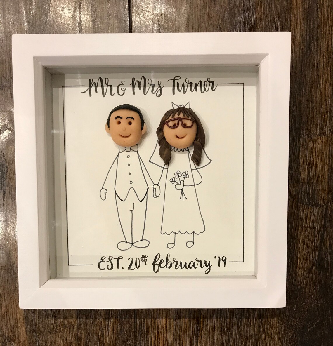 Wedding Gift Frame holding Hands | Etsy
