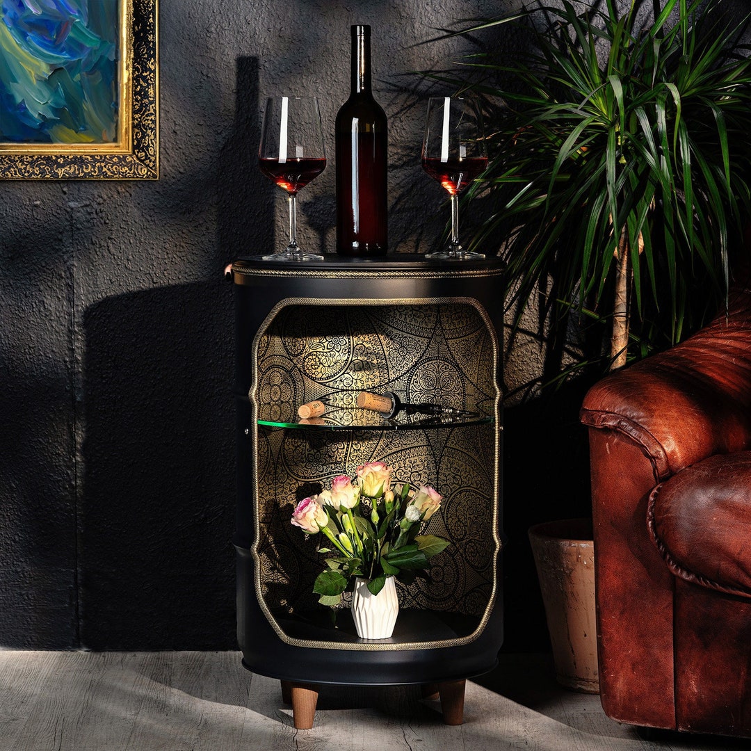 Black Round Chess Table With Glass Shelf – Board Game Table ...