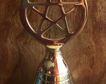 Pentagram Brass Bell - Etsy