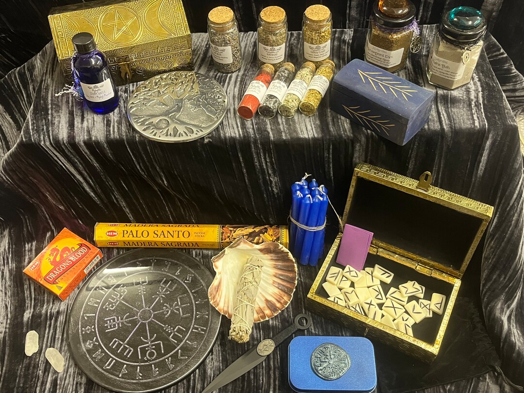 Premium Starter Altar Kit Norse Viking - 24 Items - Spells, Runes ...