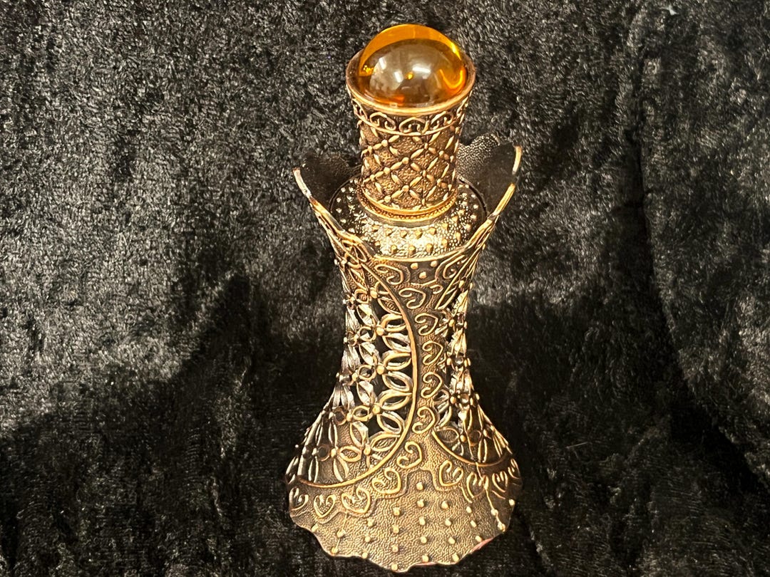 Mydnytblu Altar Oil - 15ml Dropper - Vintage Copper Filigree Golden ...