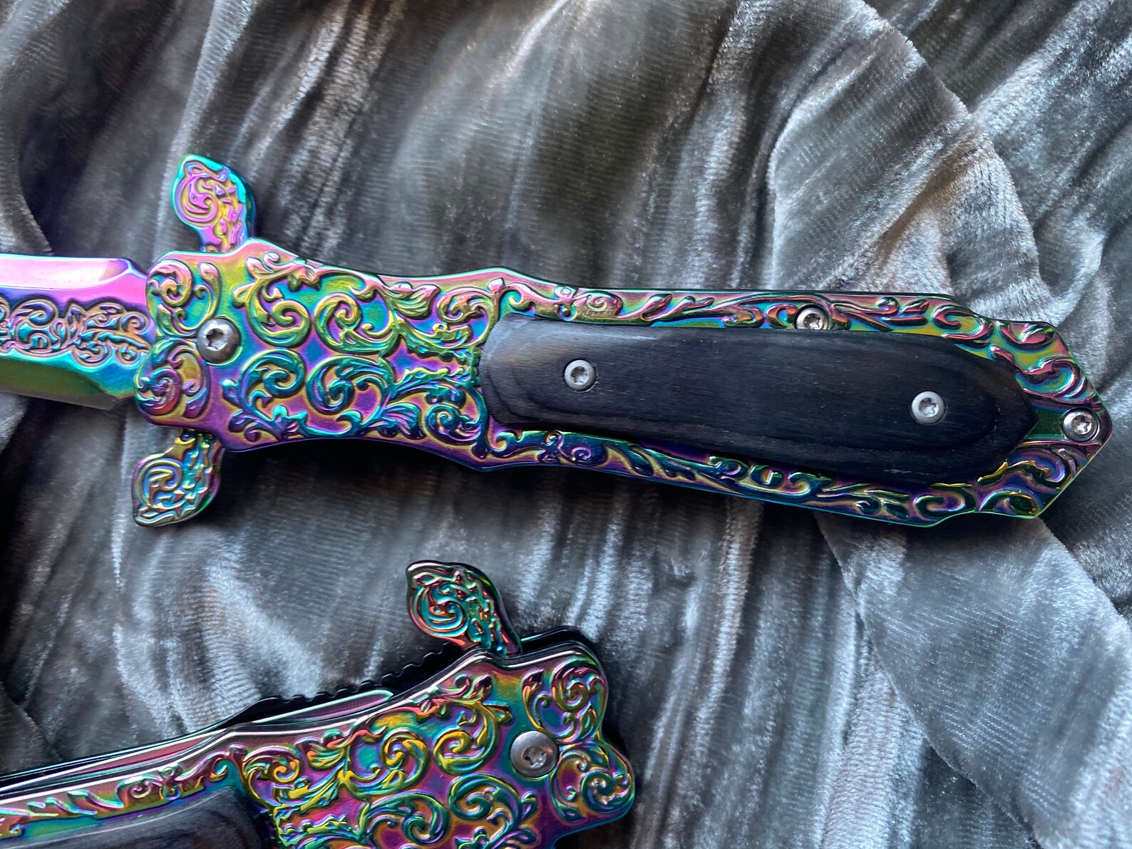 Athame / Dagger Aurora Borealis Blade Ornate Folding 9 Inch - Etsy