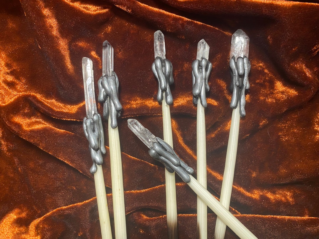 Witch's Needle Porcupine Quill Wand Crystal Point - Etsy