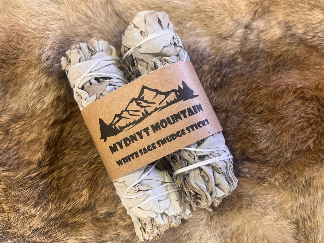 2x California White Sage Smudging Sticks 4 Inch + Thick - Etsy