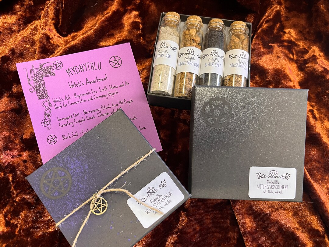 Witch's Assortment: Glass Vials Gift Set - Ash, Dirt, Salt - Etsy