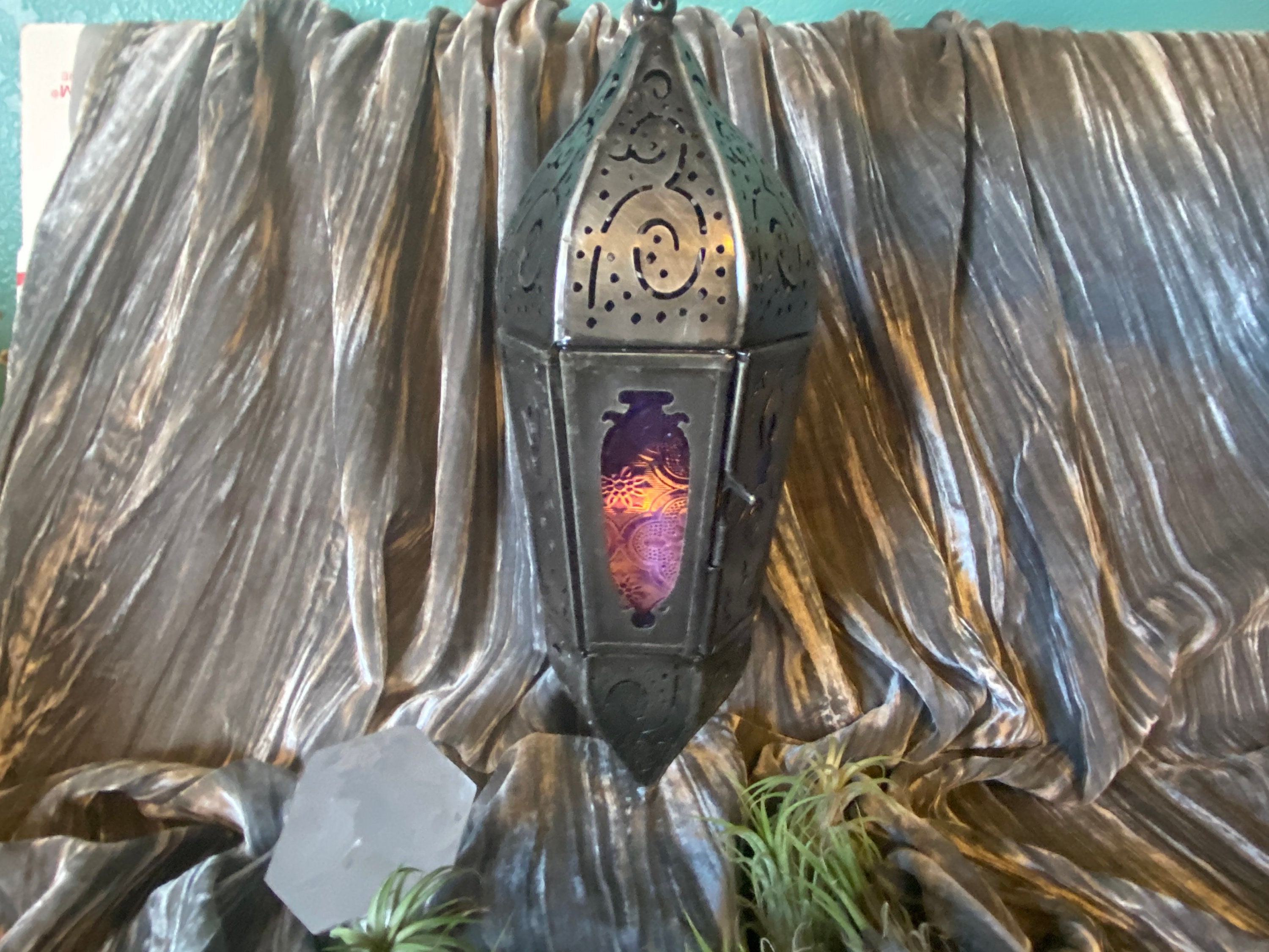 Moroccan Lantern Goddess Purple Metal Glass 11 - Etsy