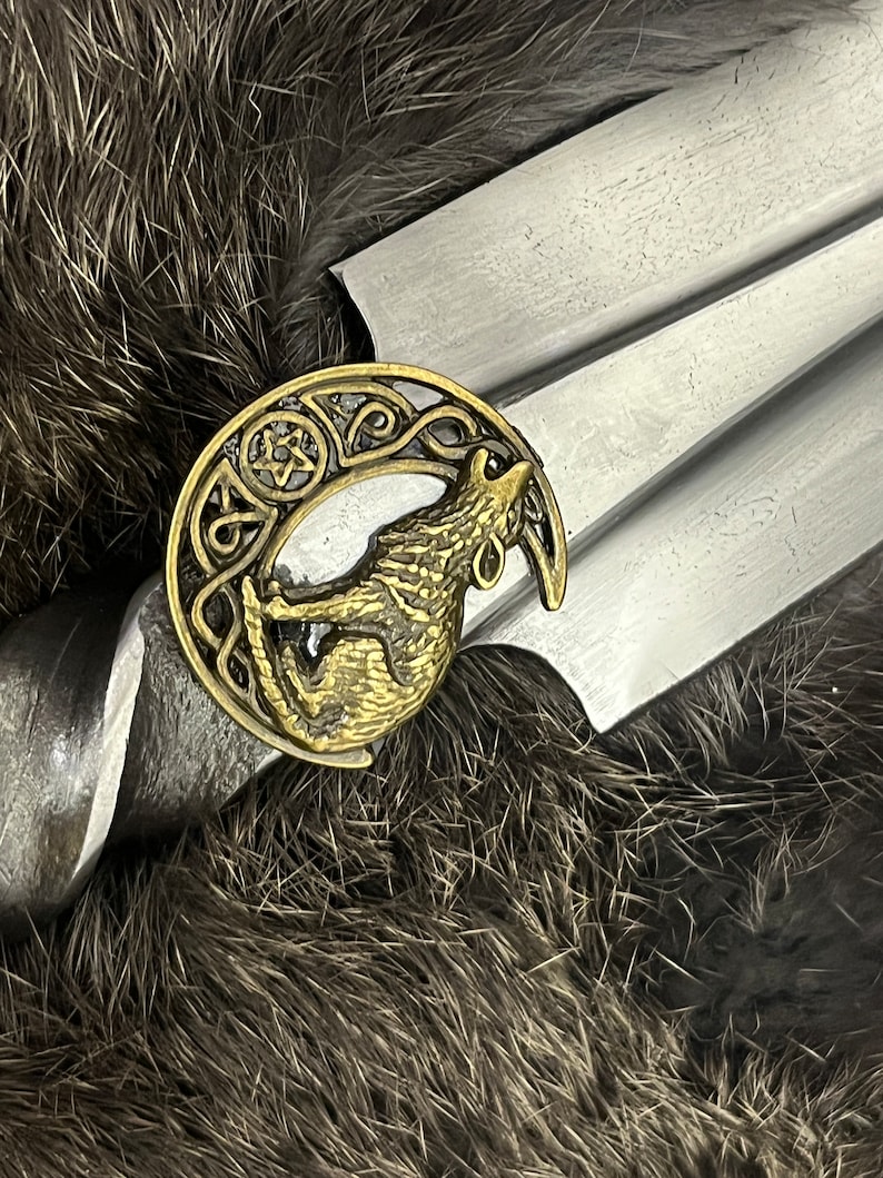 Athame Celtic Wolf Moon Hand Forged Railroad Spike 10.5 Inches Heavy ...