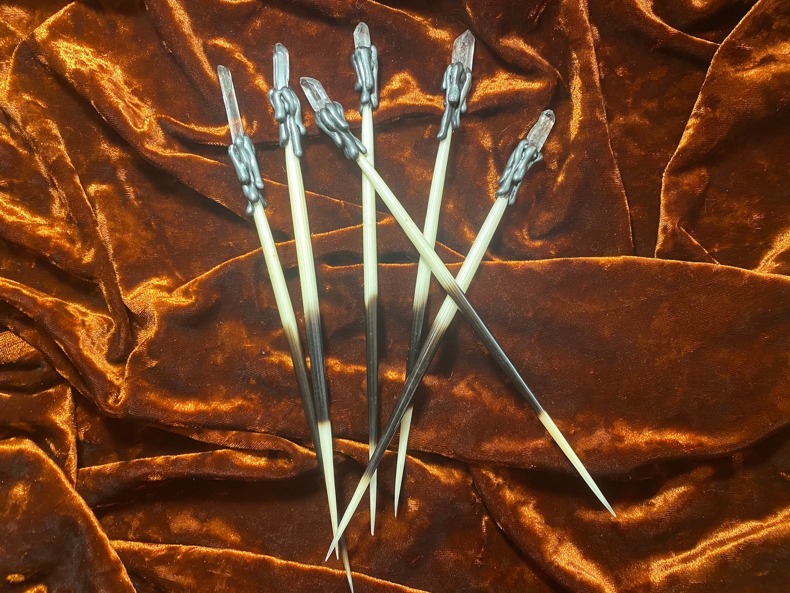 Witch's Needle Porcupine Quill Wand Crystal Point - Etsy