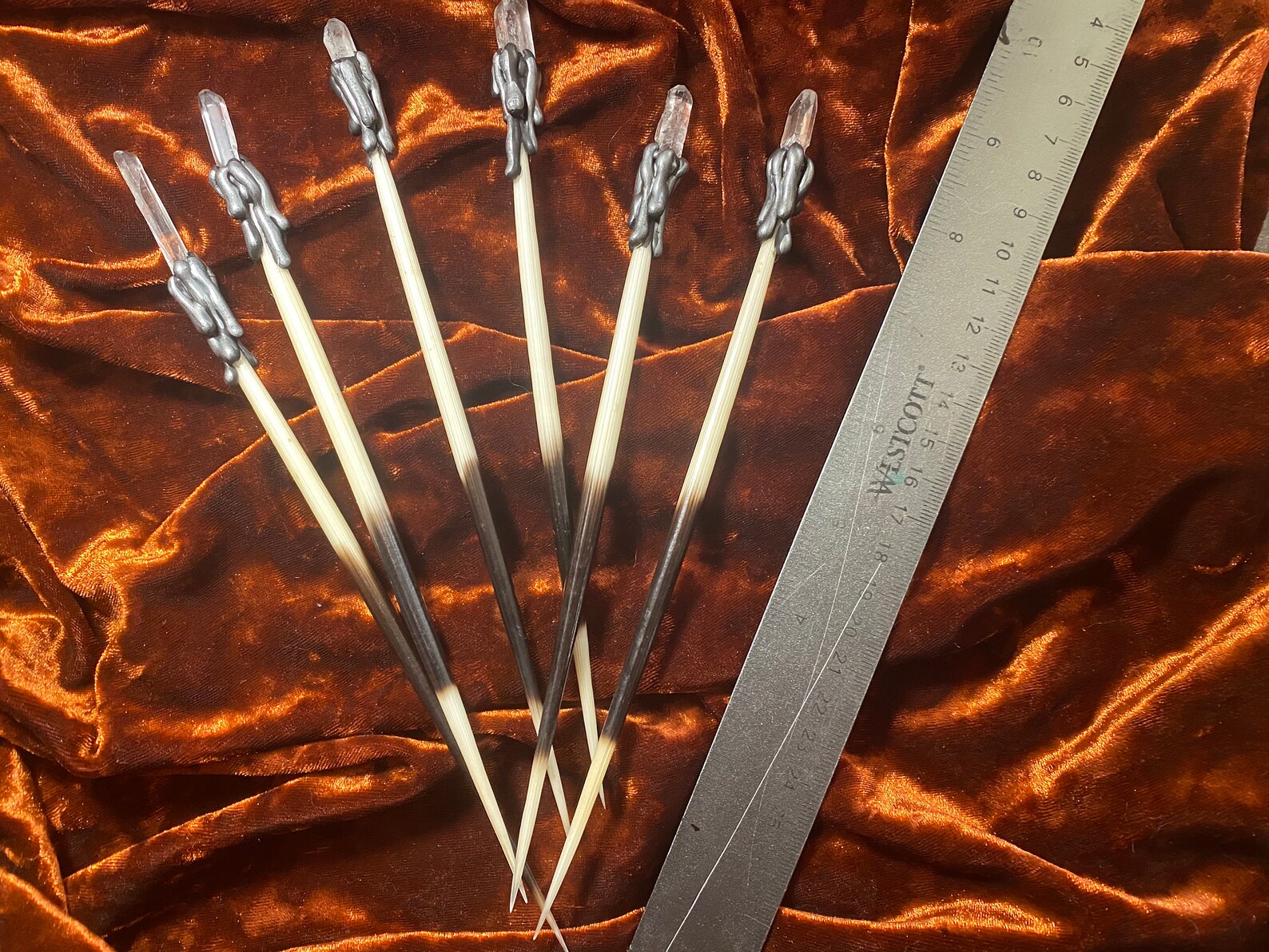 Witch's Needle Porcupine Quill Wand Crystal Point - Etsy