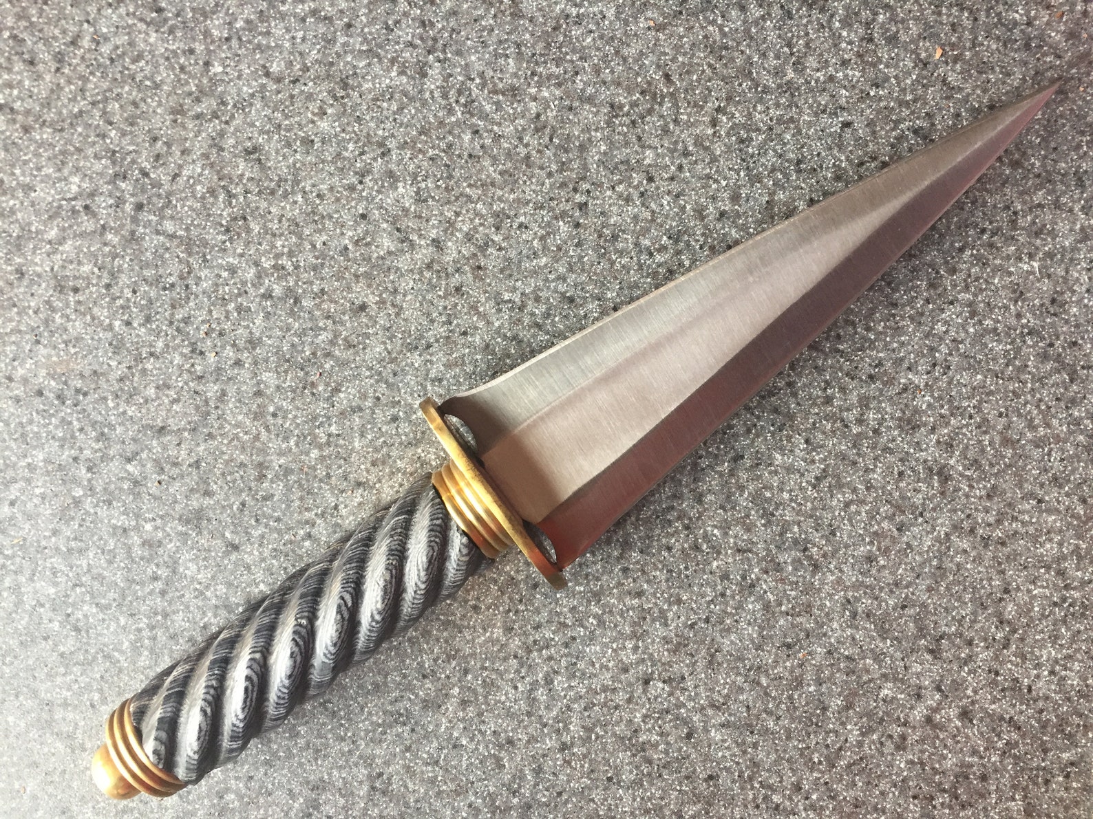 Athame / Dagger Brass and Black Carved Wood Handle 10.5 - Etsy