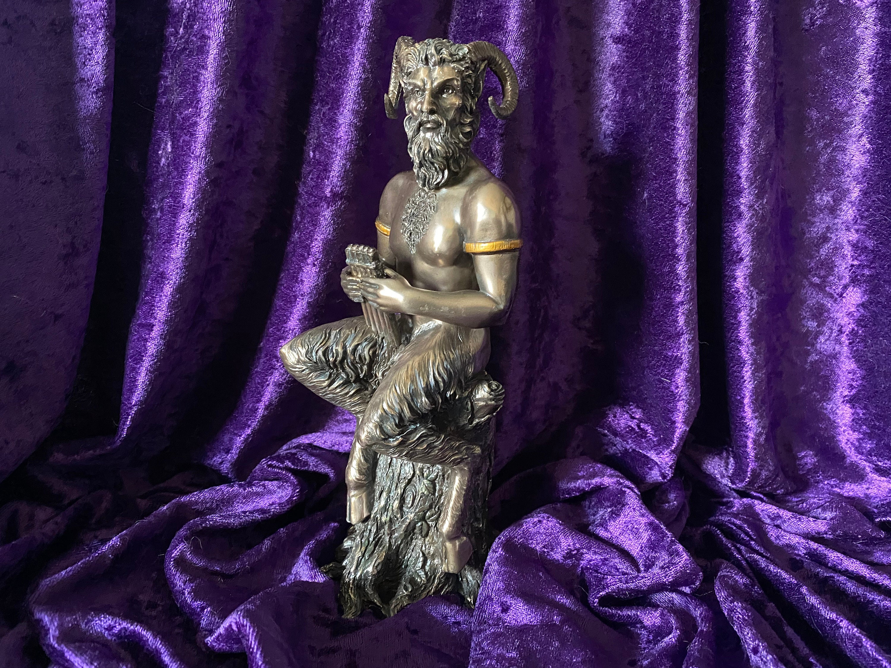 Pan Statue Wicca Bronze 10 Inches Heavy Detailed stne-1008 | Etsy