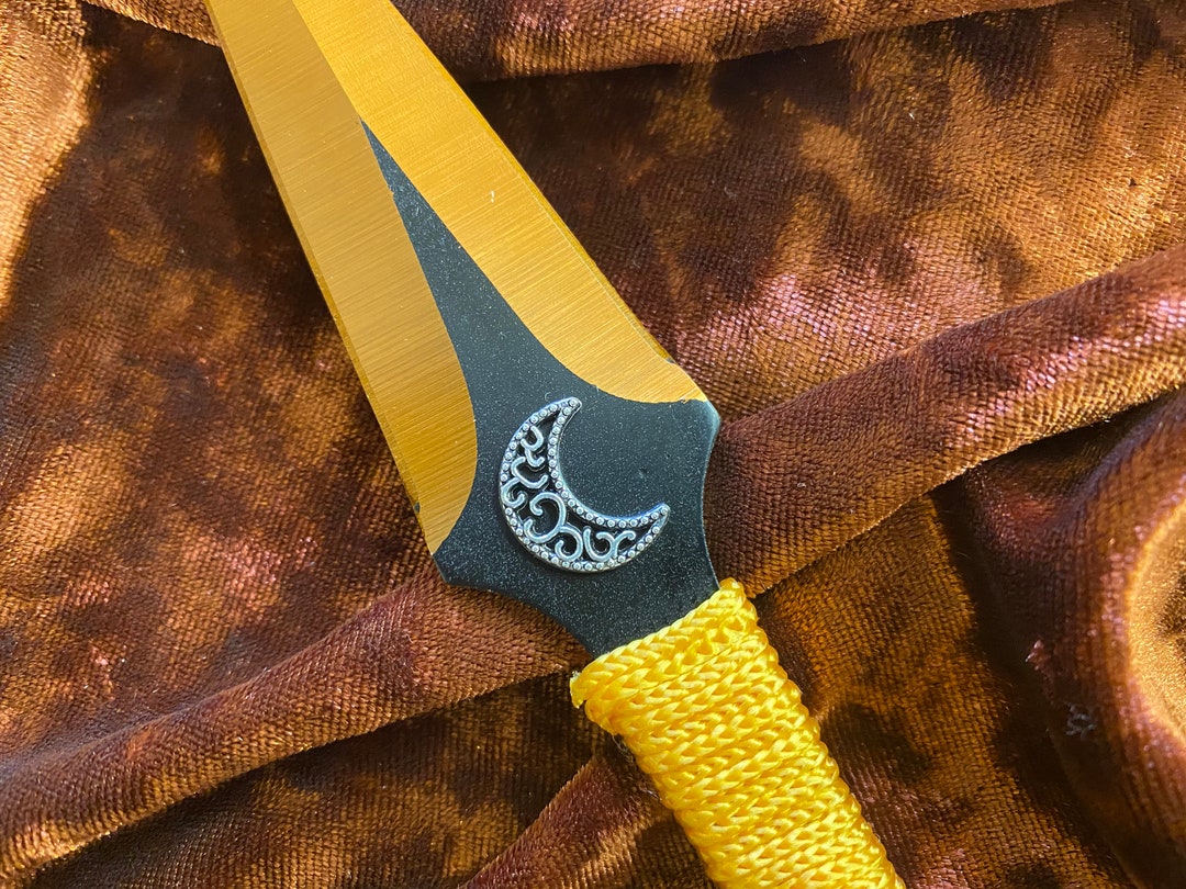 Athame / Dagger - Small - Black / Golden Tibet Silver Moon ...