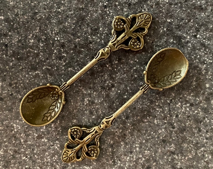 SET of 2 TINY Spoonsmini Cute Spoons for Incense Metal Tiny Spoons ... SET of 2 TINY Spoonsmini Cute Spoons for Incense Metal Tiny Spoons ...