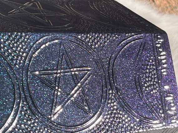 Triple Moon Goddess Box Color Changing Green Purple M… - Gem