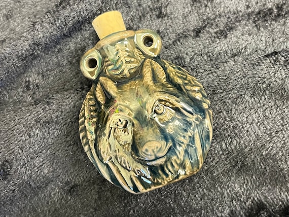 Wolf Clay Raku Greek Bottle Oil Diffuser Pendant - Etsy