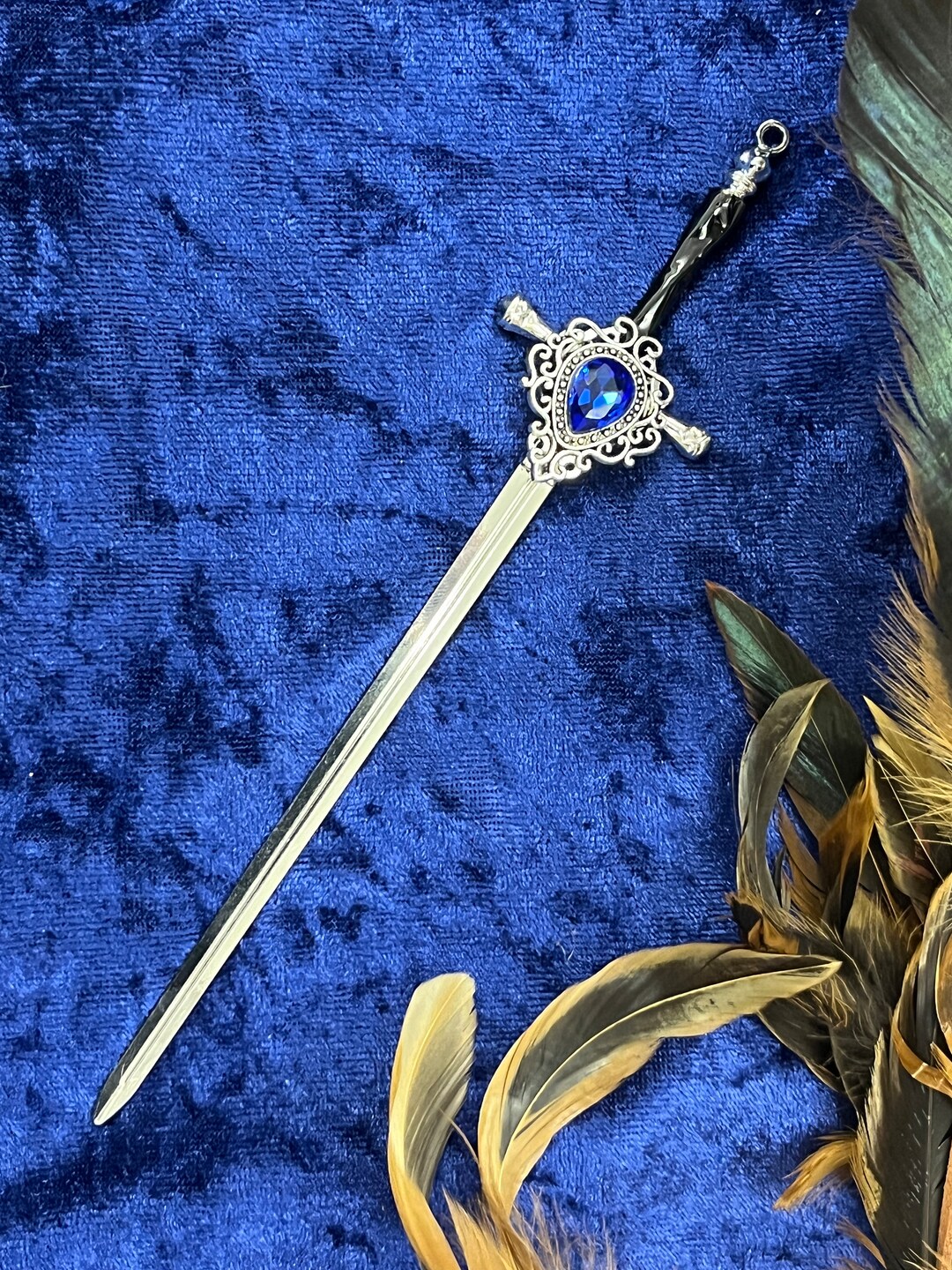 Candle Scribe / Wand - Blue Faceted Stone 8 Inches - Etsy