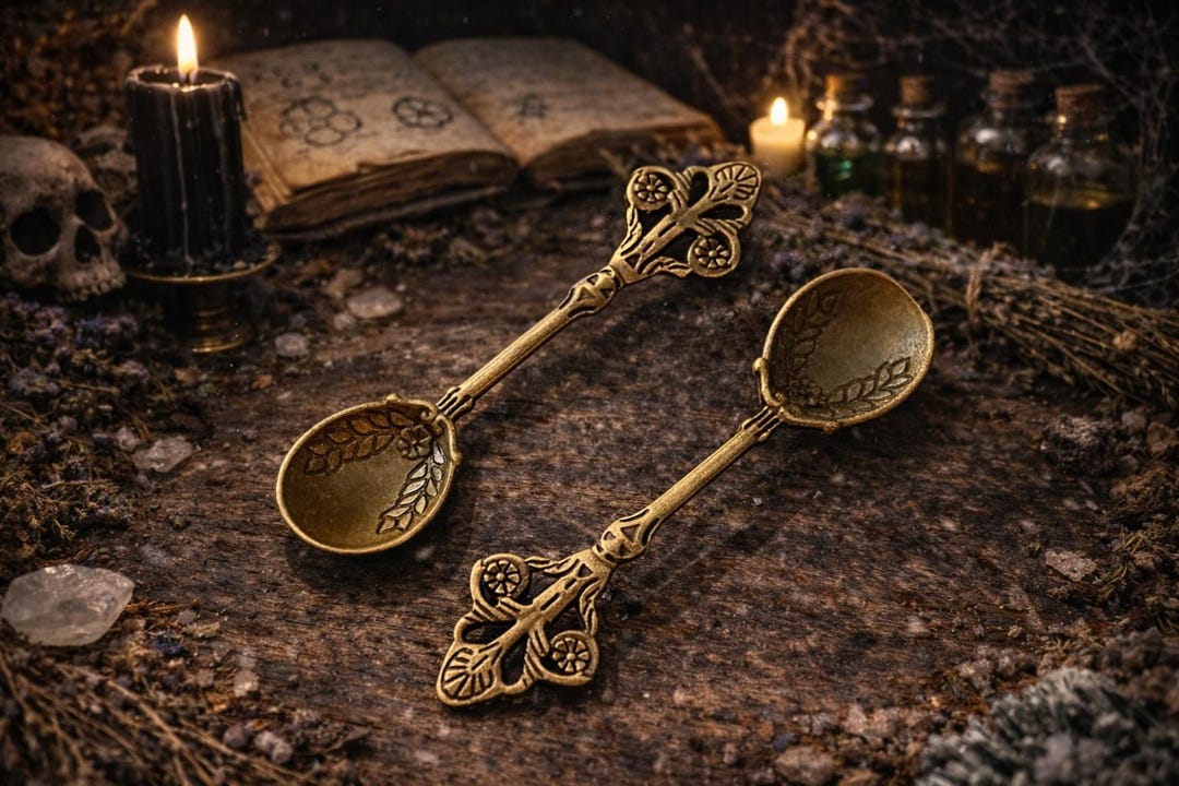 Mini Vintage Tibet Bronze Incense Spoon And/or Fork Hand Cast - Etsy