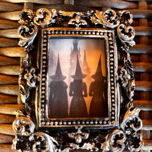 Four Antiqued Frames Lot With Witchy Theme Castle Druid of the Forest ...