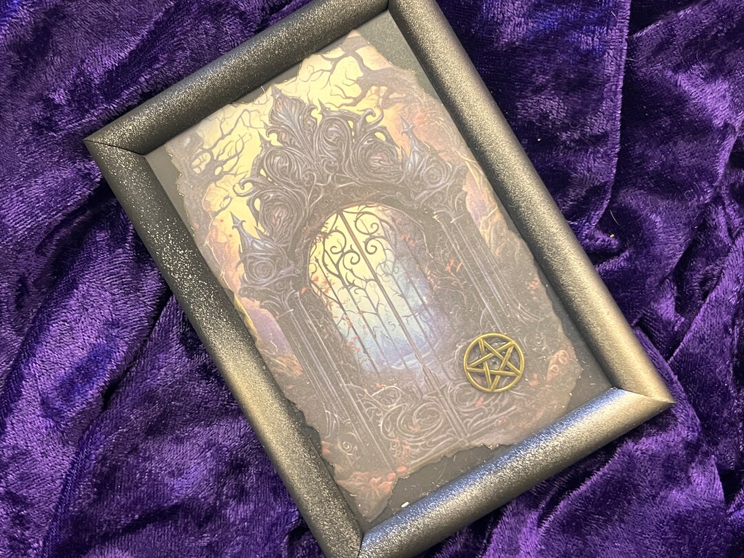 Gatekeeper Graveyard Framed Celtic Bronze Pentacle 3x5" Dark Haunted ...
