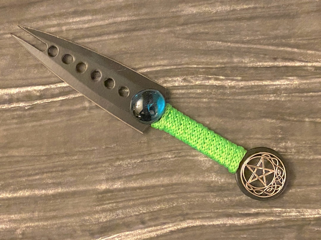 Athame / Dagger Black Split Blade Dagger With Celtic - Etsy