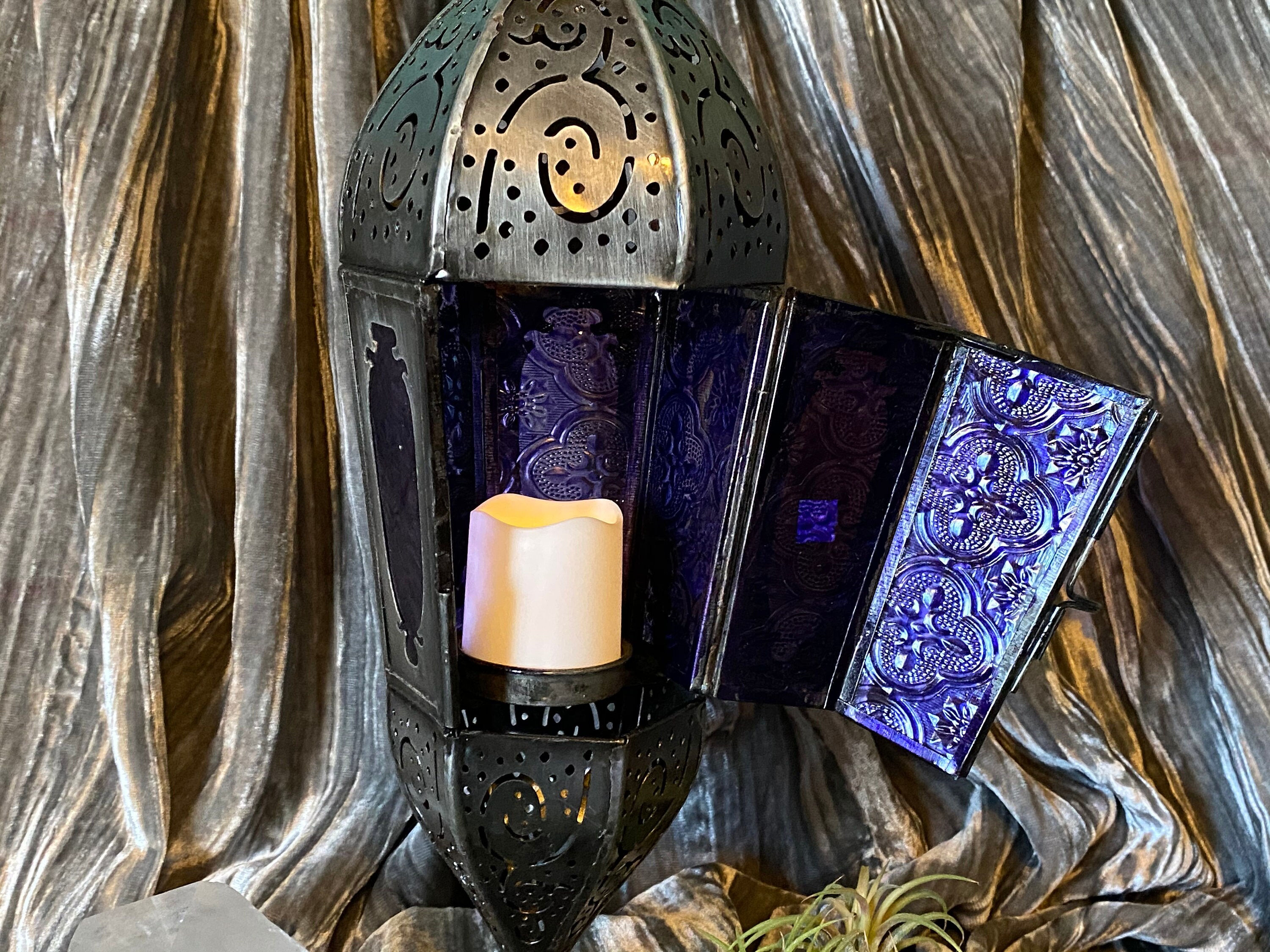 Moroccan Lantern Goddess Purple Metal Glass 11 - Etsy